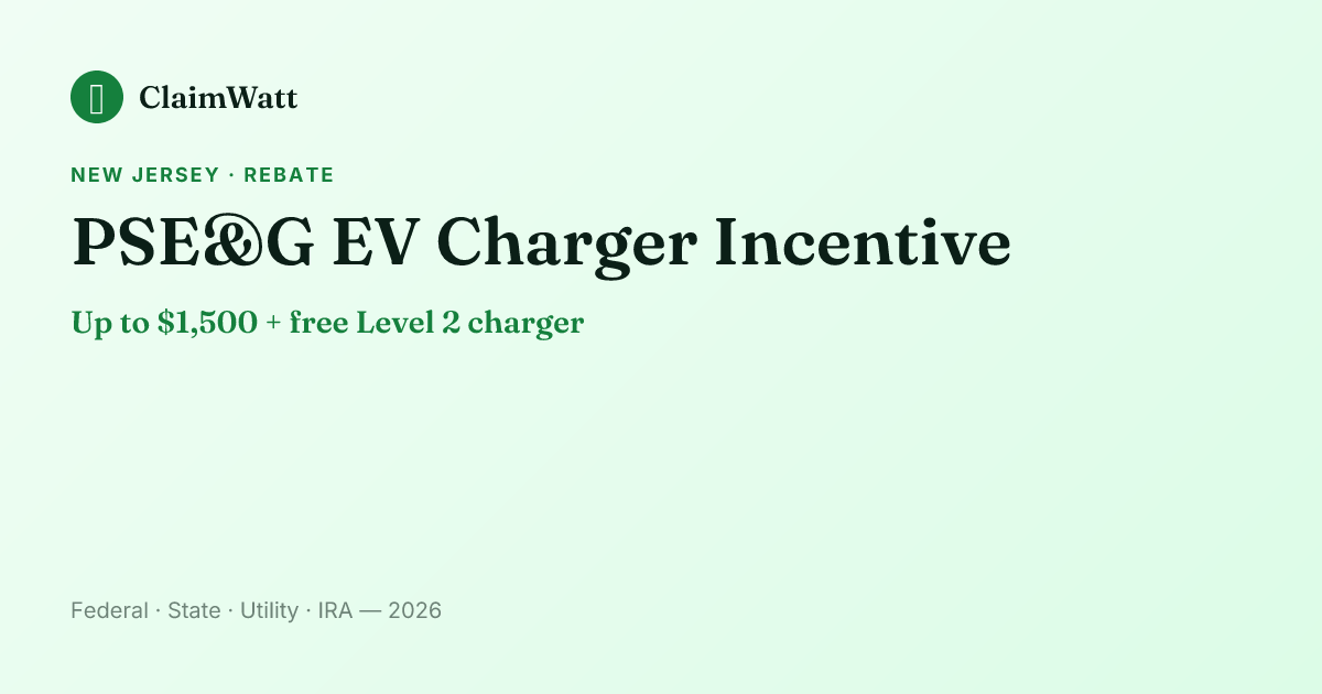 PSE&G EV Charger: How to Claim (2026)